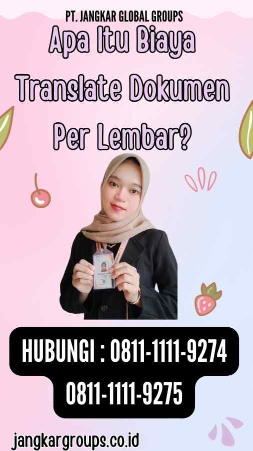 Biaya Translate Dokumen Per Lembar – Jangkar Global Groups