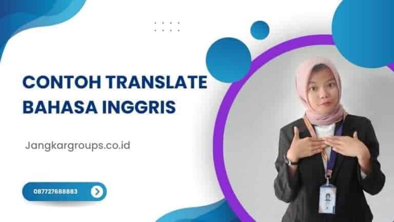 Contoh Translate Bahasa Inggris – Jangkar Global Groups